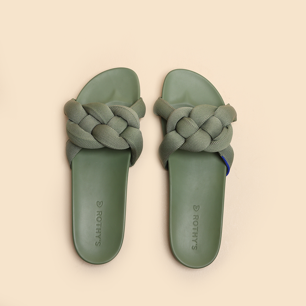 Rothy - Women - The Bubble Slide - Green – Khazanay