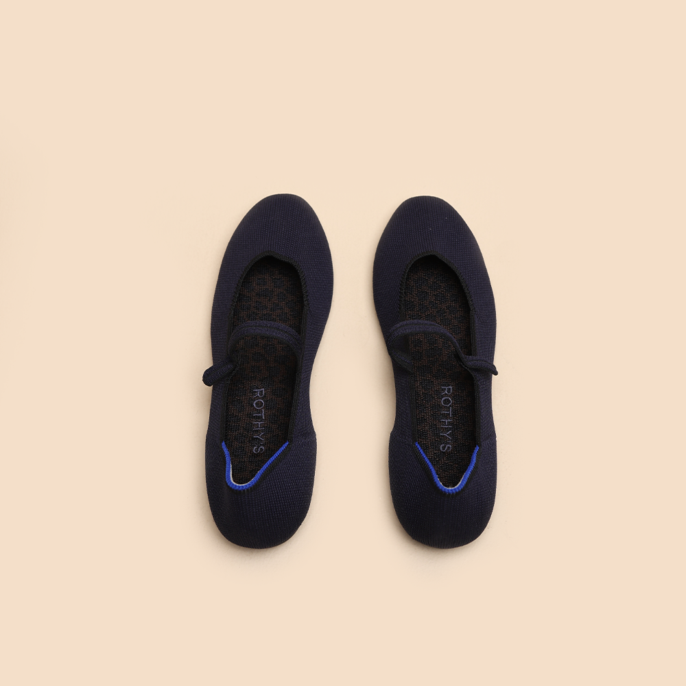 Rothys - Women - The Square Mary Jane - Navy Blue – Khazanay