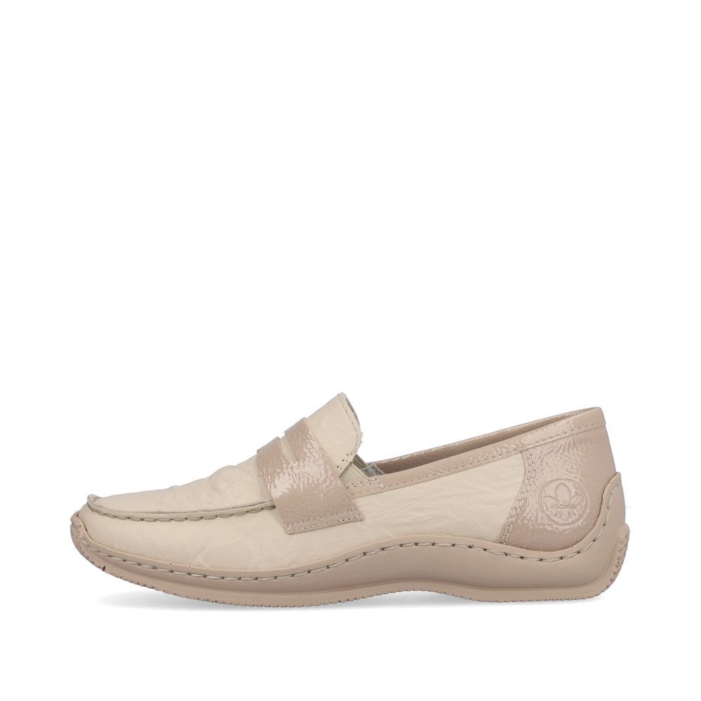 Rieker - Women Loafer - Beige Leather – Khazanay
