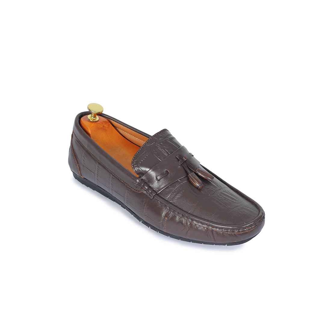 SLO SHOES - BROWN LEATHER LOAFERS – Khazanay