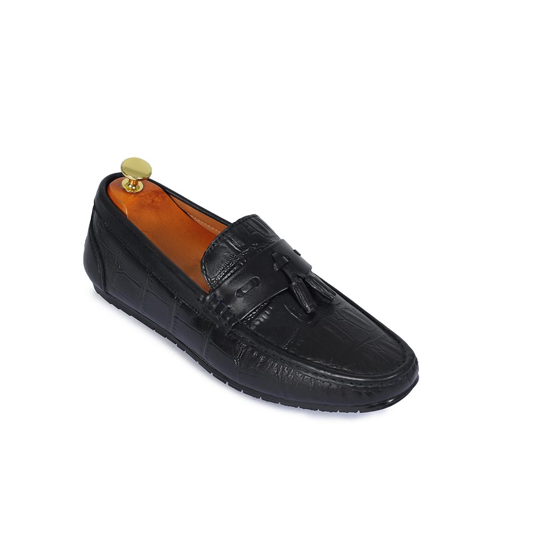 SLO SHOES - BLACK LEATHER LOAFERS – Khazanay